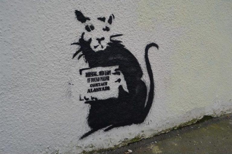 A ‘Banksy Piece’ in Folkestone Dubbed Rat Buff Has Been Sprayed Over ...
